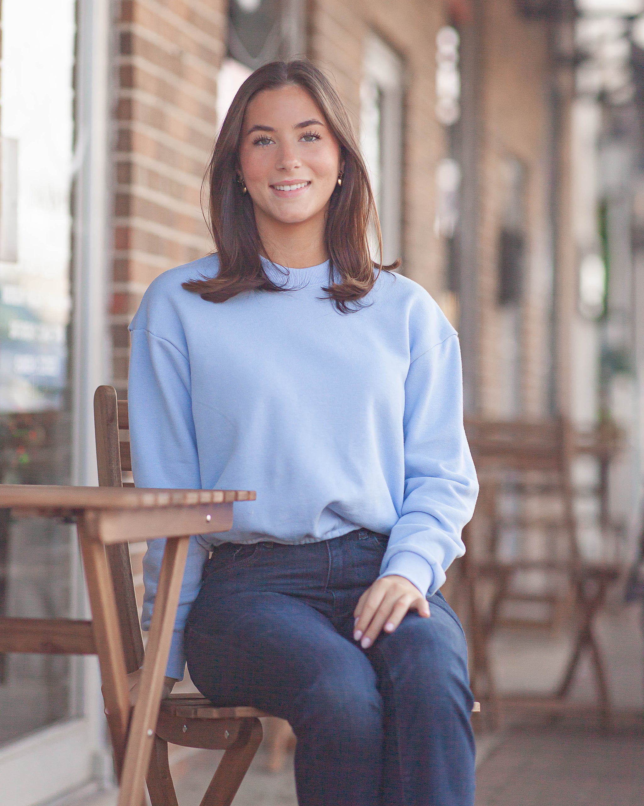 Cozy Bubble Hem Sweatshirt-Sea – Sadie's of Fairhope